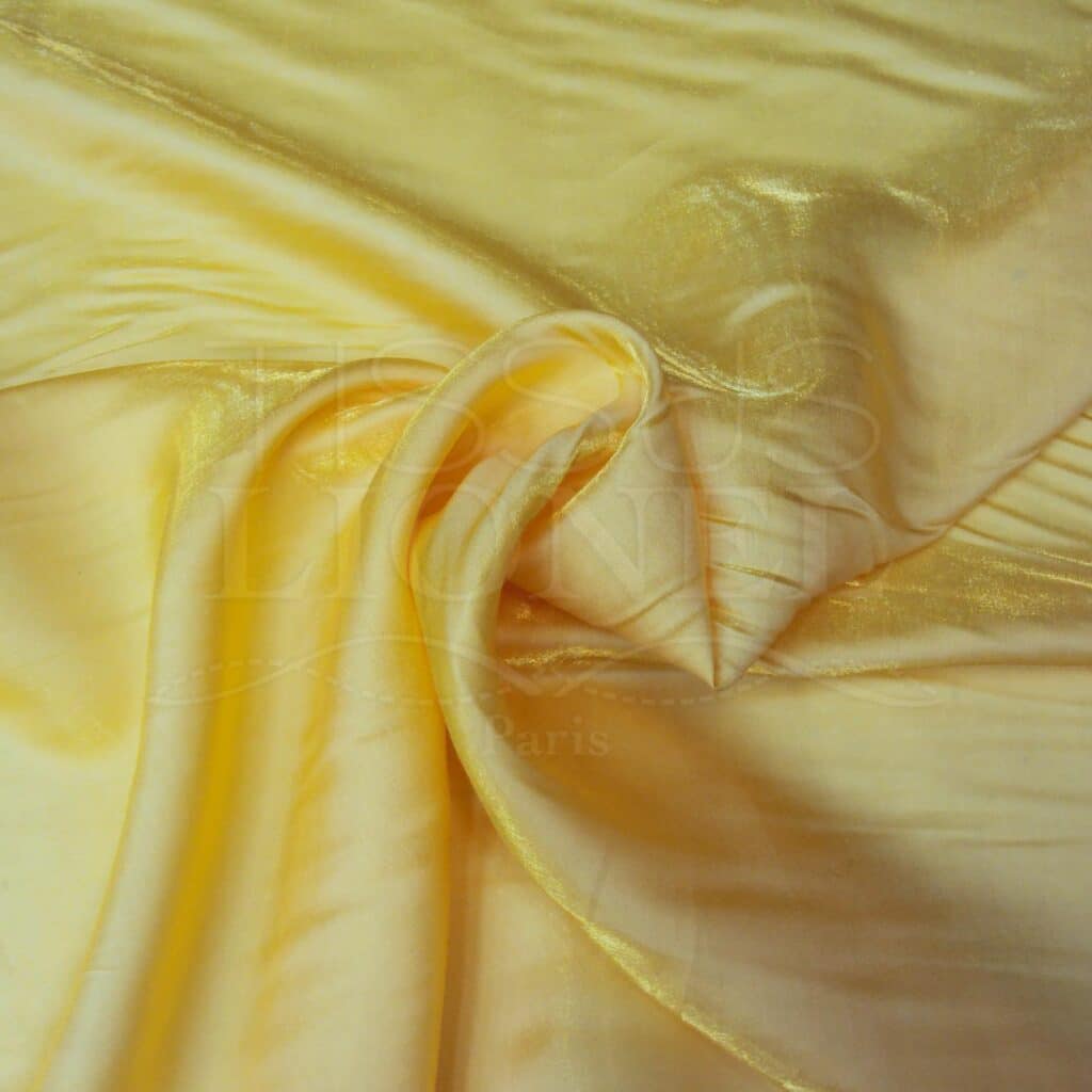 SATIN CHANGEANT JAUNE – Tissus Lionel