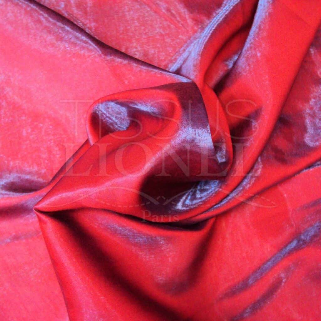 SATIN CHANGEANT ROUGE BLEU – Tissus Lionel