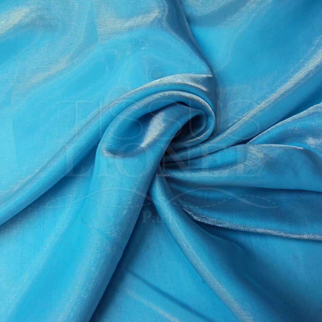 SATIN CHANGEANT TURQUOISE – Tissus Lionel
