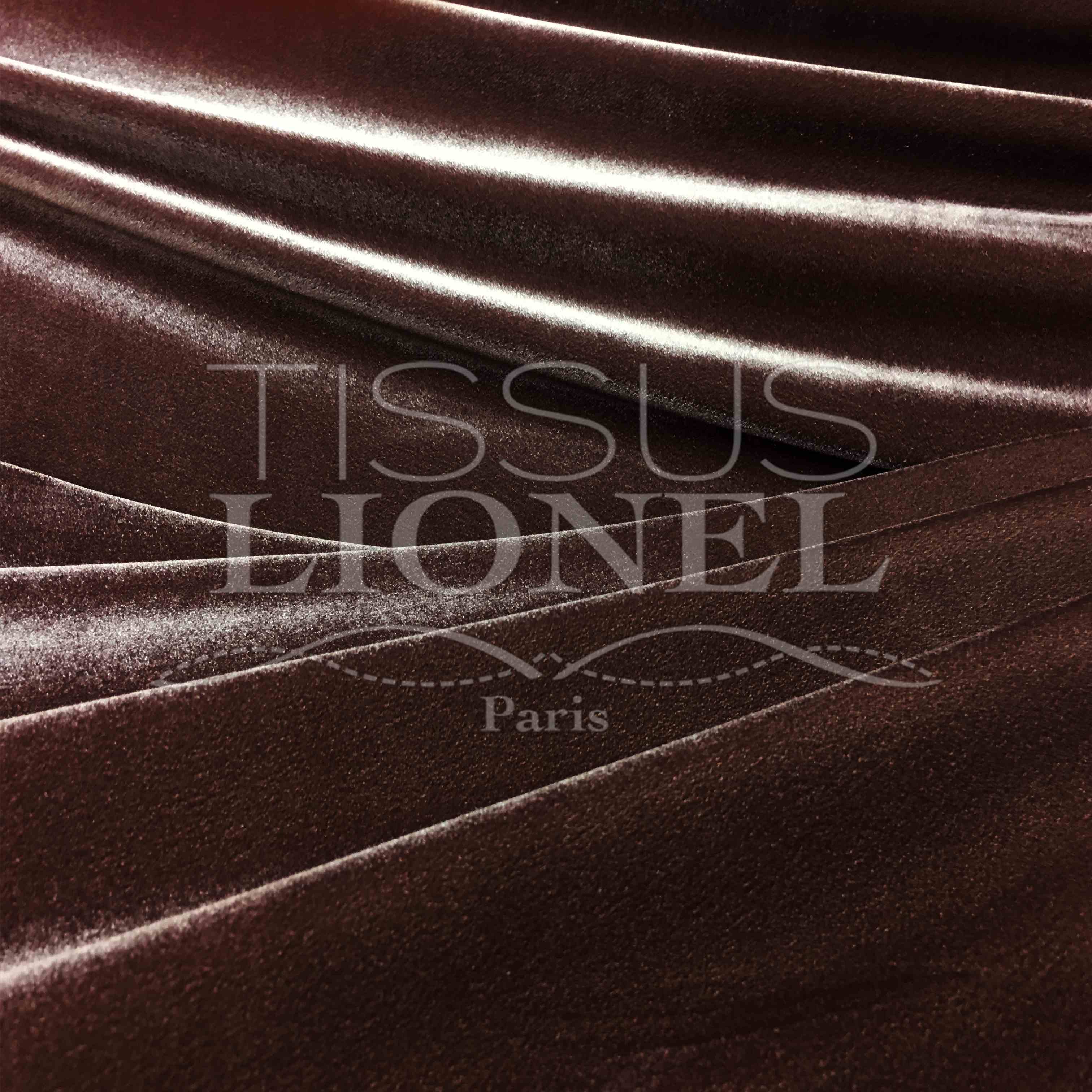 LYCRA VELOURS LISSE MARRON - Tissus Lionel