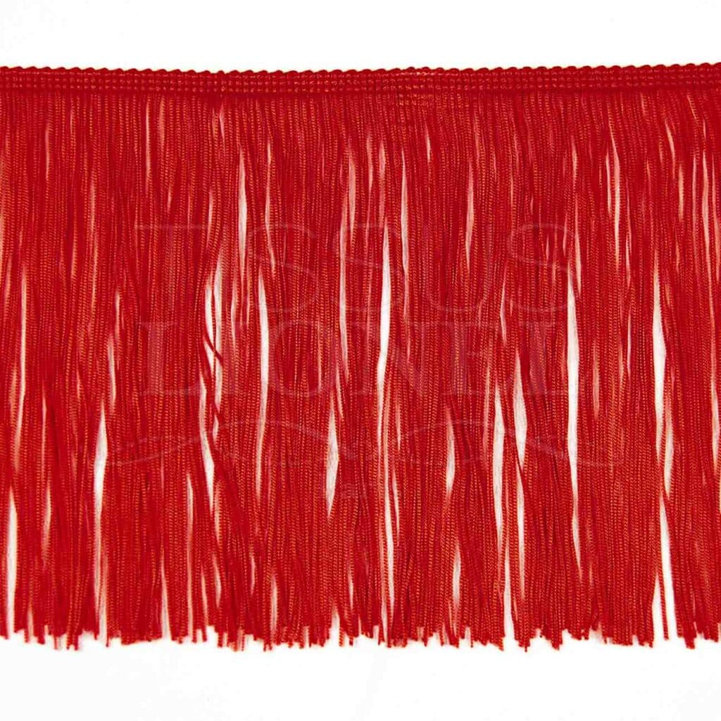 FRANGE 20 CM ROUGE - Vente de Tissus au mètre - Tissus Lionel