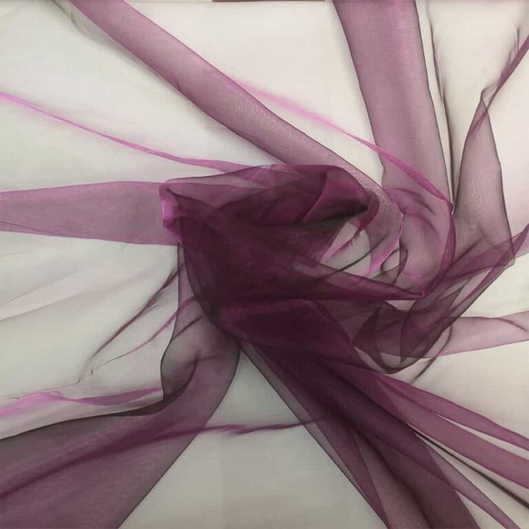 Organza changeant fuchsia et noir – Tissus Lionel