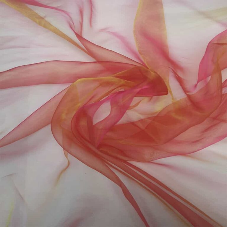 Organza changeant fuchsia et or – Tissus Lionel