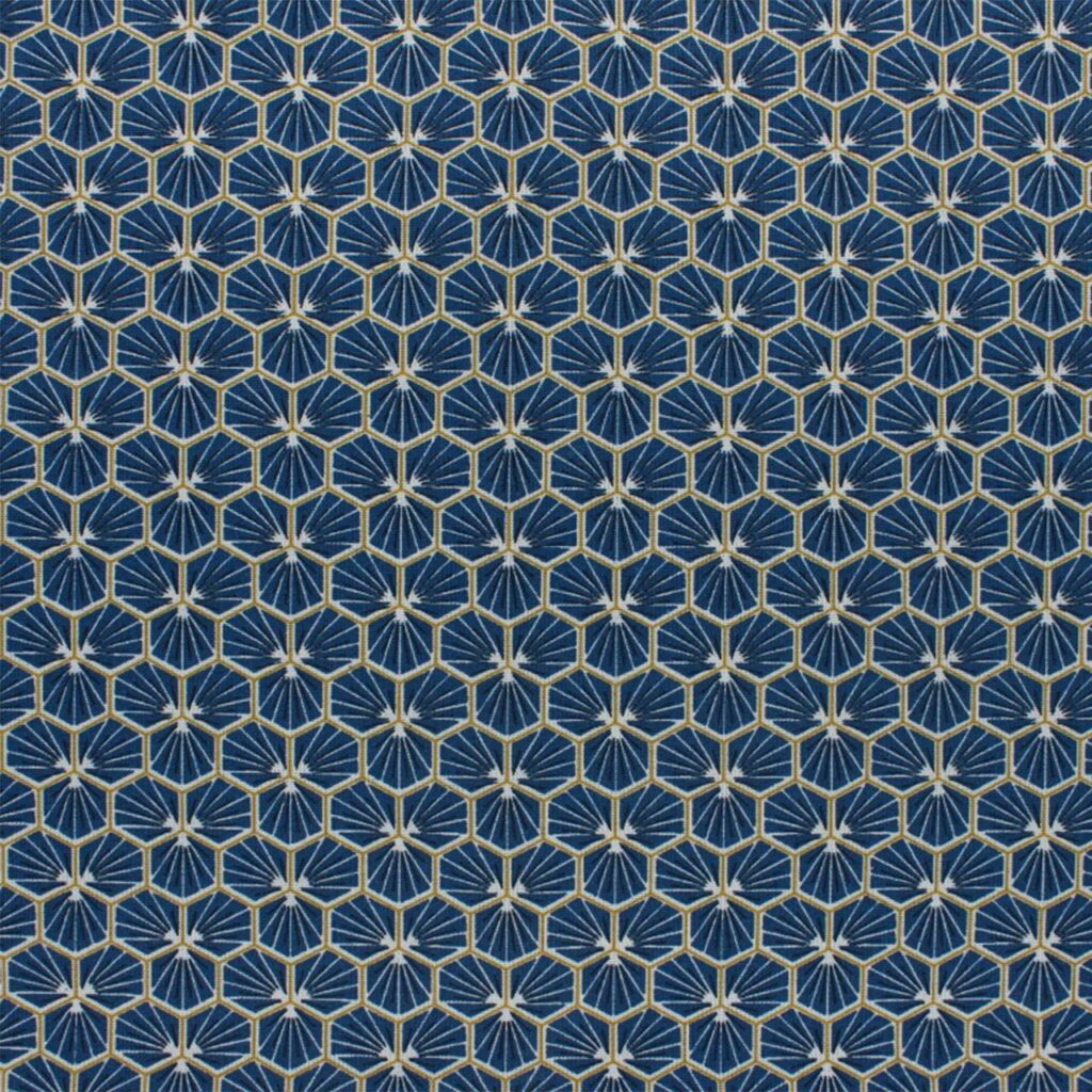 Tissu coton imprimé motif fradji bleu foncé - Vente de Tissus au mètre ...