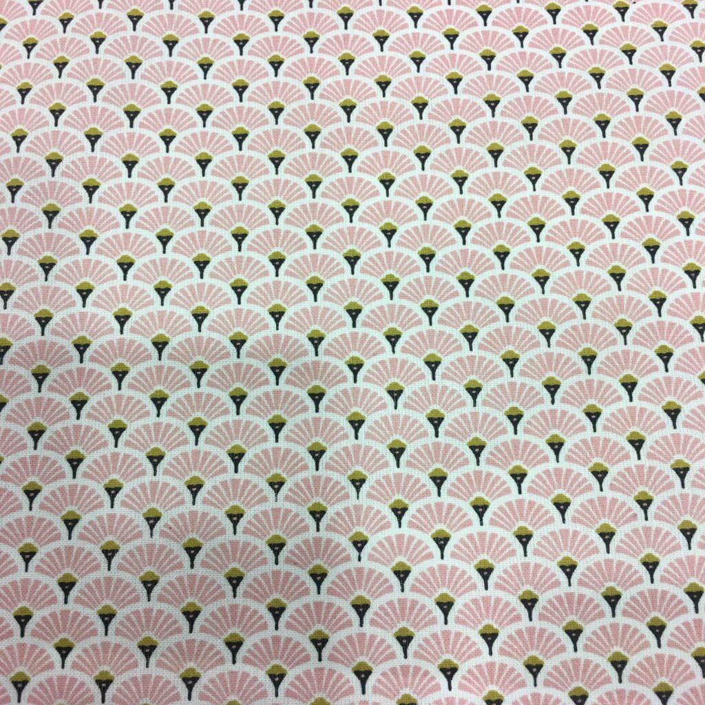 Tissu coton motif imprimé Paon nuage rose - Vente de Tissus au mètre ...