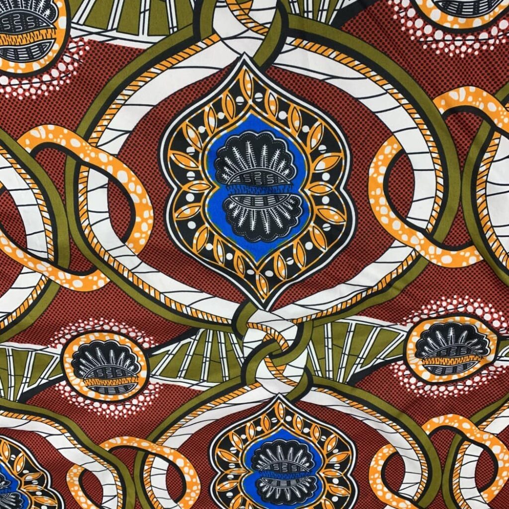 Tissu wax africain géométrique | Tissu au mètre | Tissus Lionel