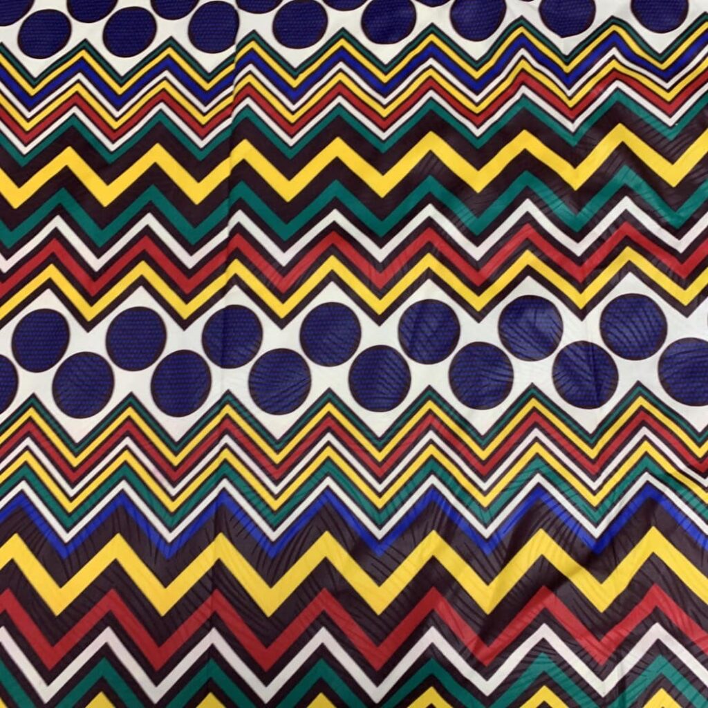 Tissu wax africain zigzag | Tissu au mètre | Tissus Lionel