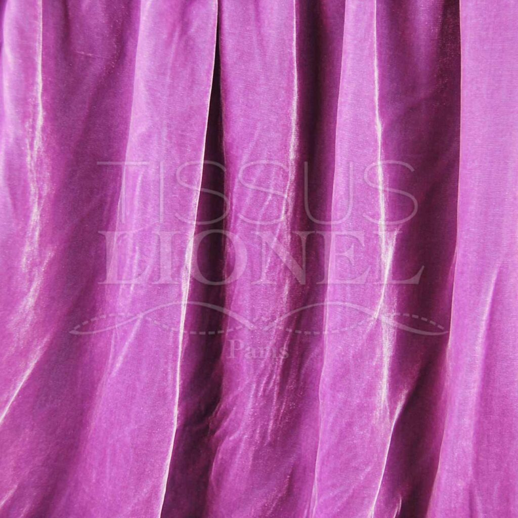 VELOURS SOIE PARME ROSE - Vente de Tissus au mètre - Tissus Lionel