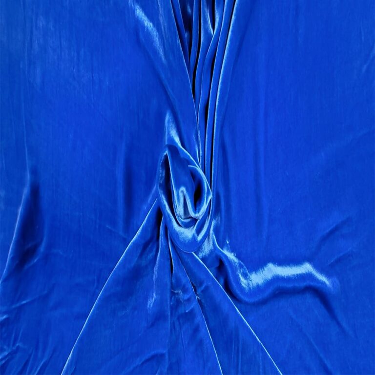 Velours de soie changeant bleu royal - au mètre Tissus Lionel